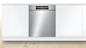 BoschSeries 4 Built-under Dishwasher, 60cm Brushed steel anti-fingerpr ...