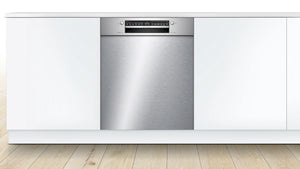 Bosch Series 4 Built-under Dishwasher, 60cm Brushed steel anti-fingerp ...