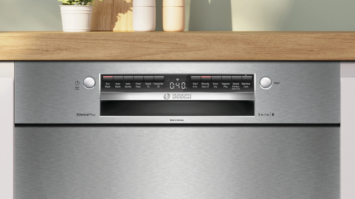 Bosch Series 6 Built-under Dishwasher, 60cm Brushed steel anti-fingerp ...