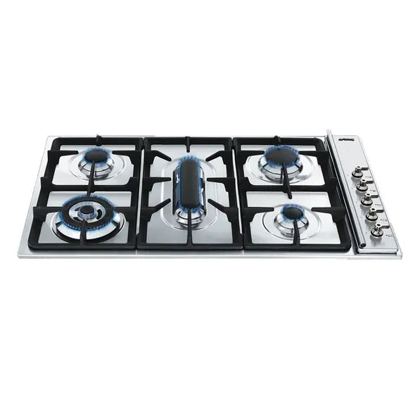 Smeg 86cm 5 Burner Gas Cooktop – Total Kitchens